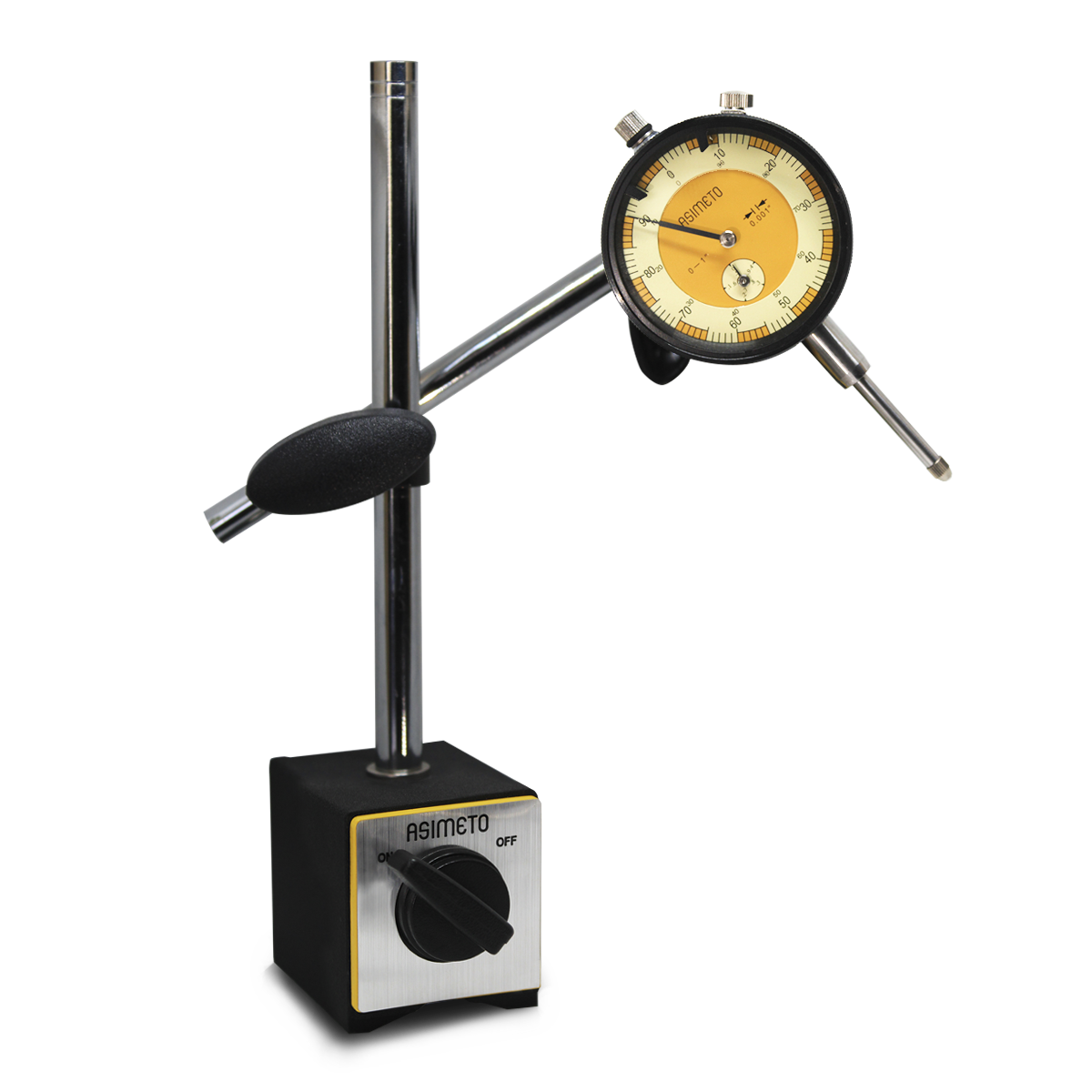 Kit Base Magnetica-Indicador Caratula 0-1"/.001" Asimeto – DHU - Herramientas
